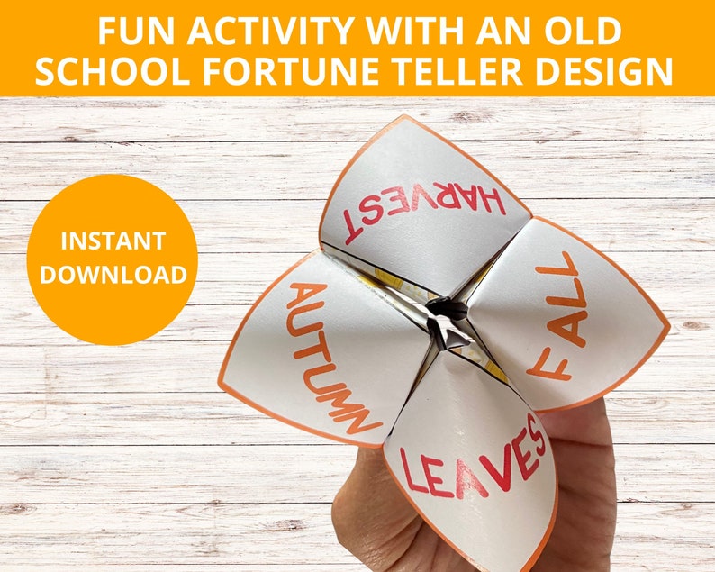 Fall Joke Teller, Fall Fortune Teller, Cootie Catcher, School Activity ...