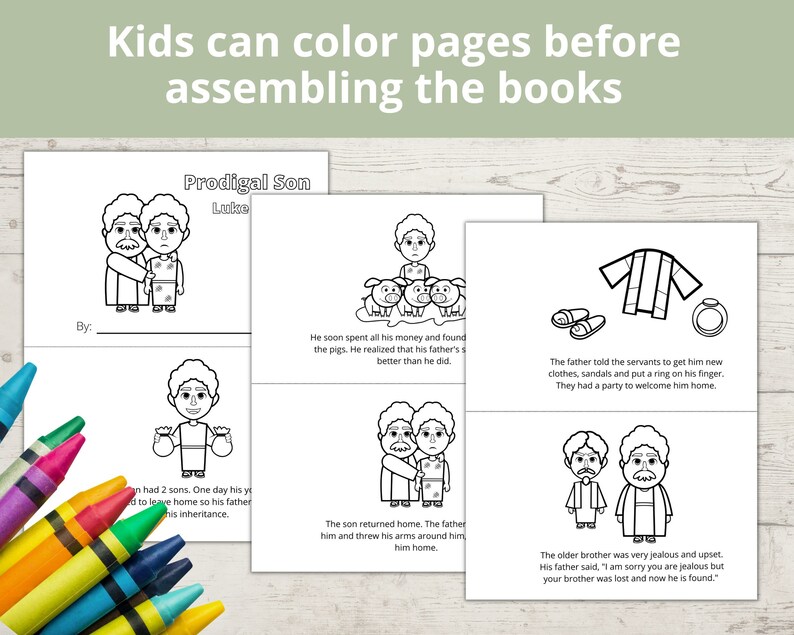 Prodigal Son Craft, Parables of Jesus Printable, Prodigal Son Parable ...