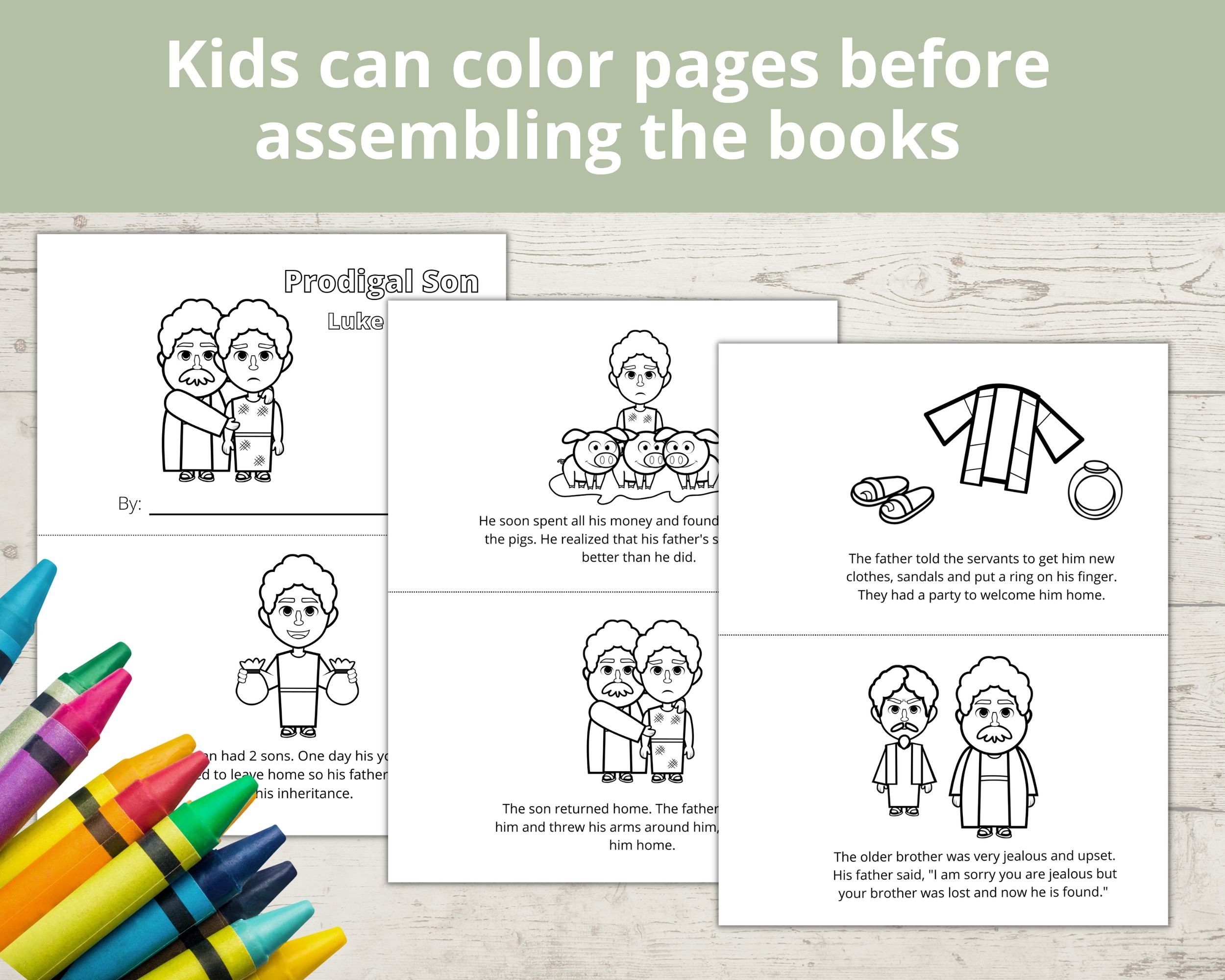 Prodigal Son Craft, Parables of Jesus Printable, Prodigal Son Parable ...
