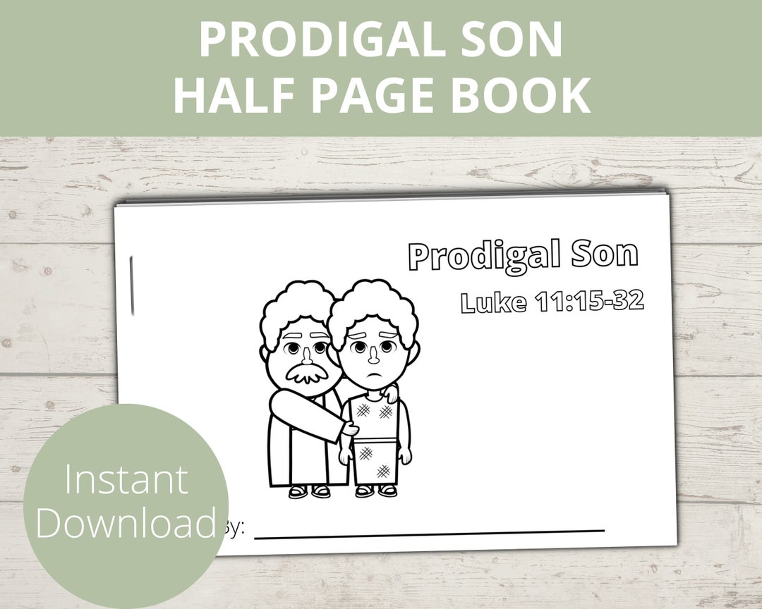 Prodigal Son Craft Parables of Jesus Printable Prodigal Son - Etsy