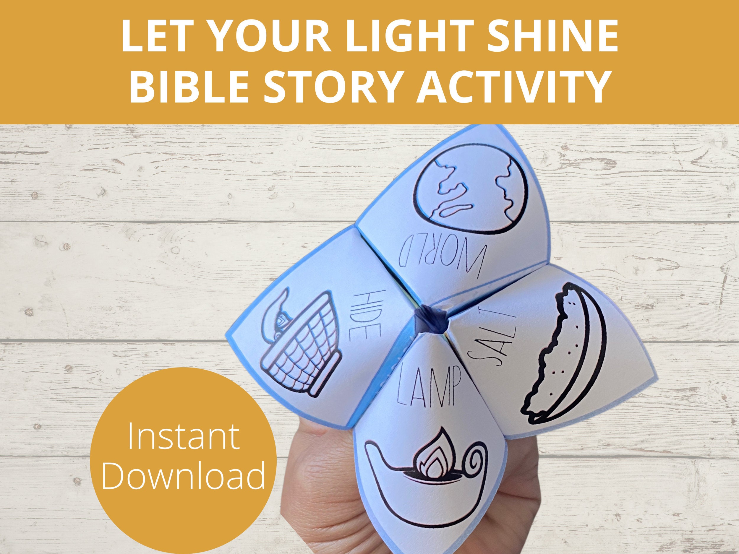 Let Your Light Shine, This Little Light of Mine, Cootie Catcher, Bible ...