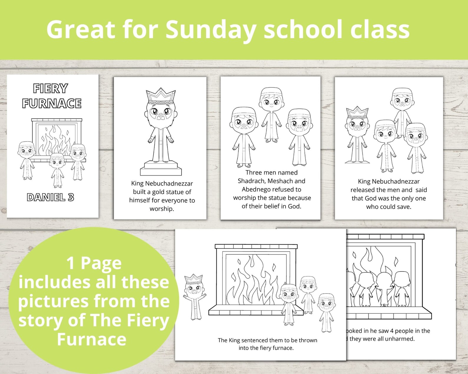 Shadrach Meshach Abednego, Fiery Furnace Sunday School Craft, Old ...