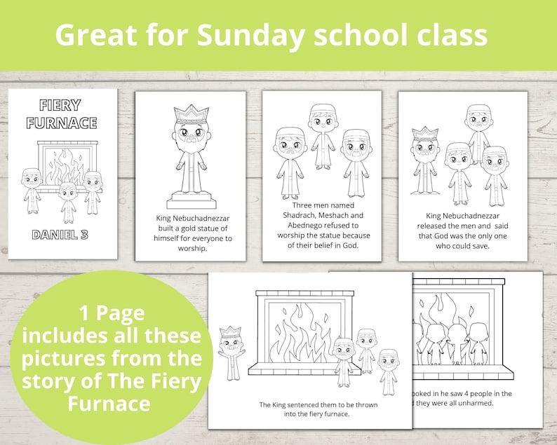 Shadrach Meshach Abednego, Fiery Furnace Sunday School Craft, Old ...