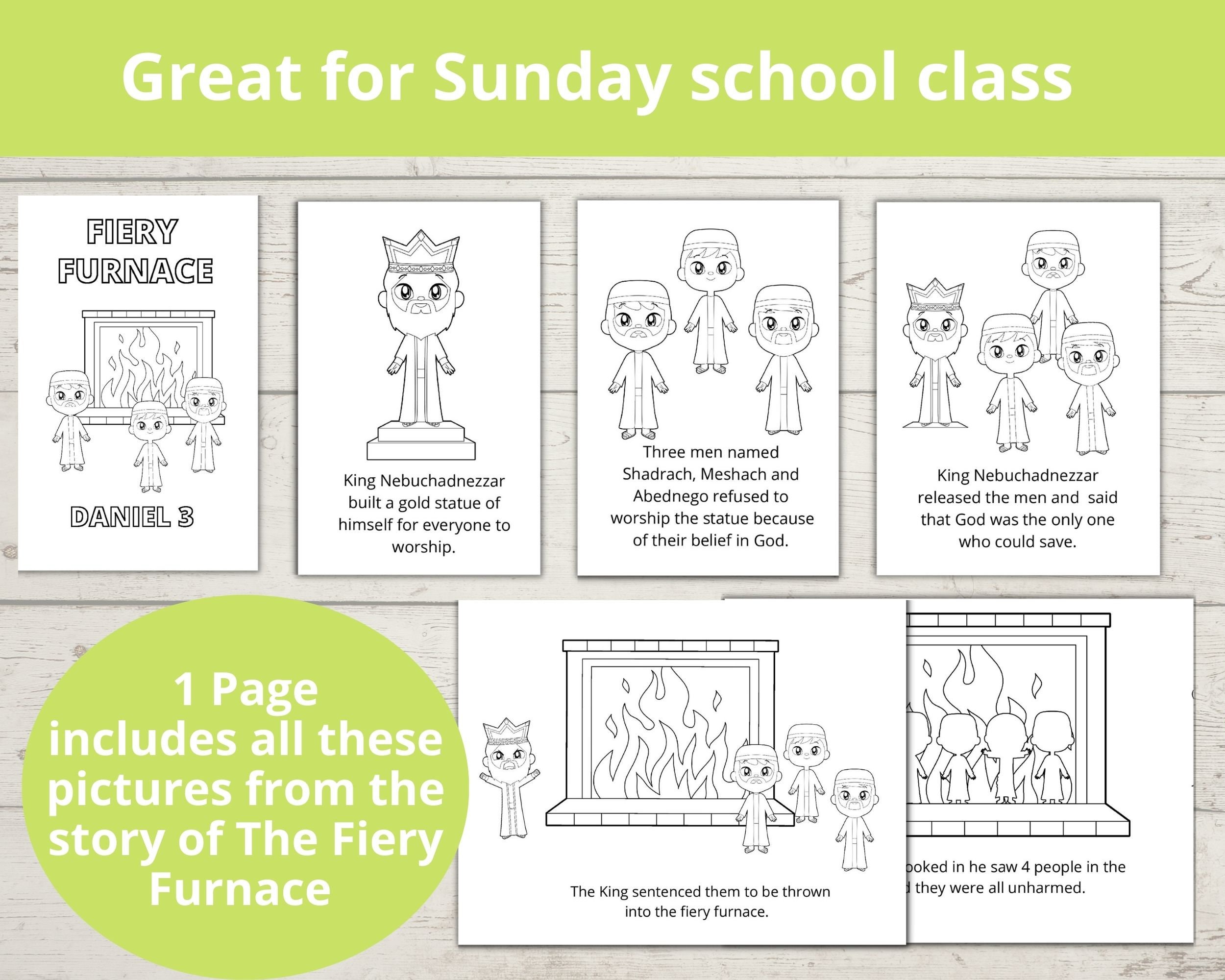Shadrach Meshach Abednego, Fiery Furnace Sunday School Craft, Old ...