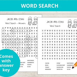 Jacob and Esau, Bible Story for Kids, Sunday School Activity, I Spy ...