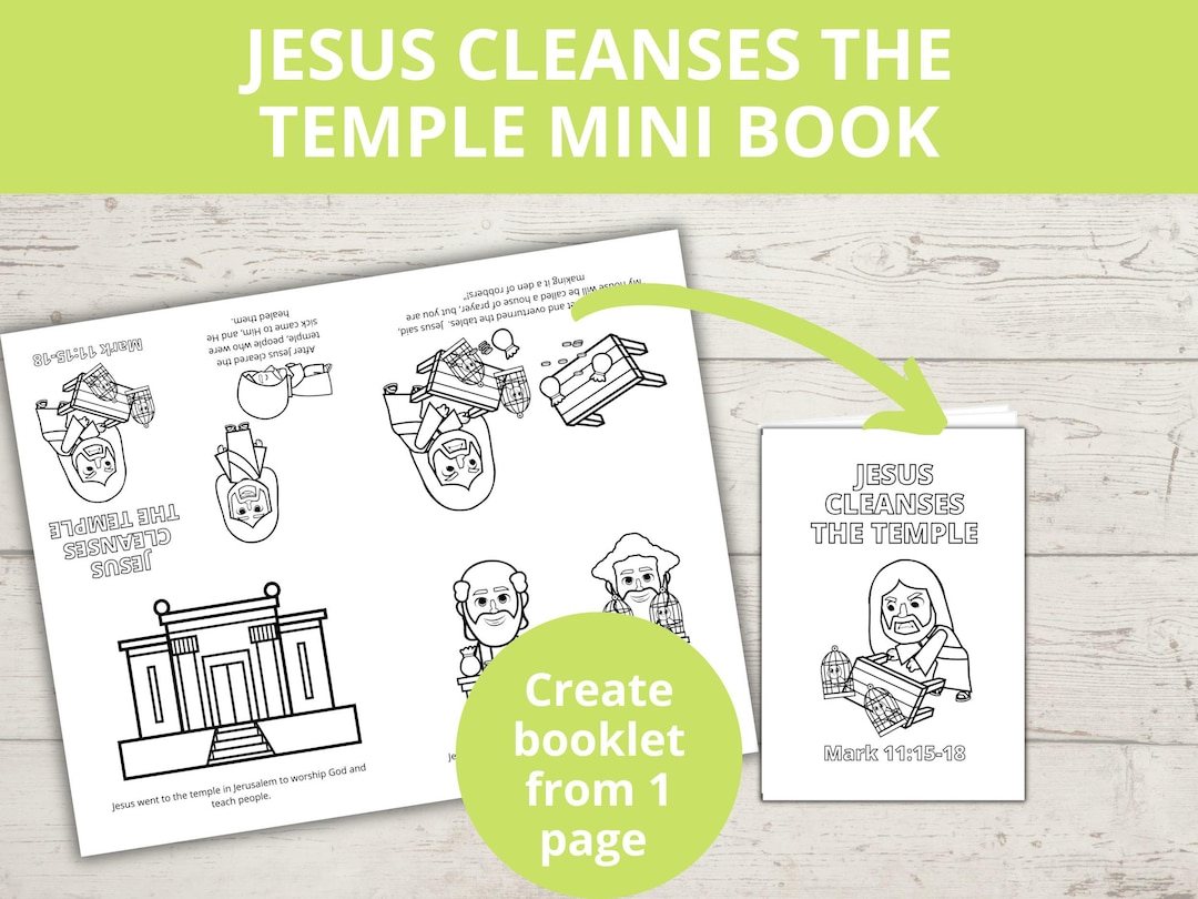 Jesus Cleanses the Temple, Holy Week, Sunday School Craft, Jesus Clears ...
