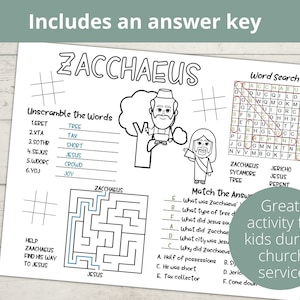 Zacchaeus Craft, Church Kids Activity, Jesus and Zacchaeus, Activity ...
