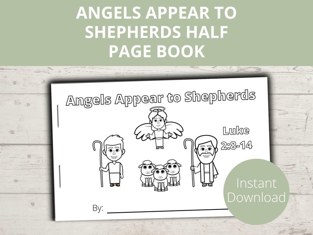 Angels Appear to Shepherds Craft, Christmas Nativity, Preschool Bible ...