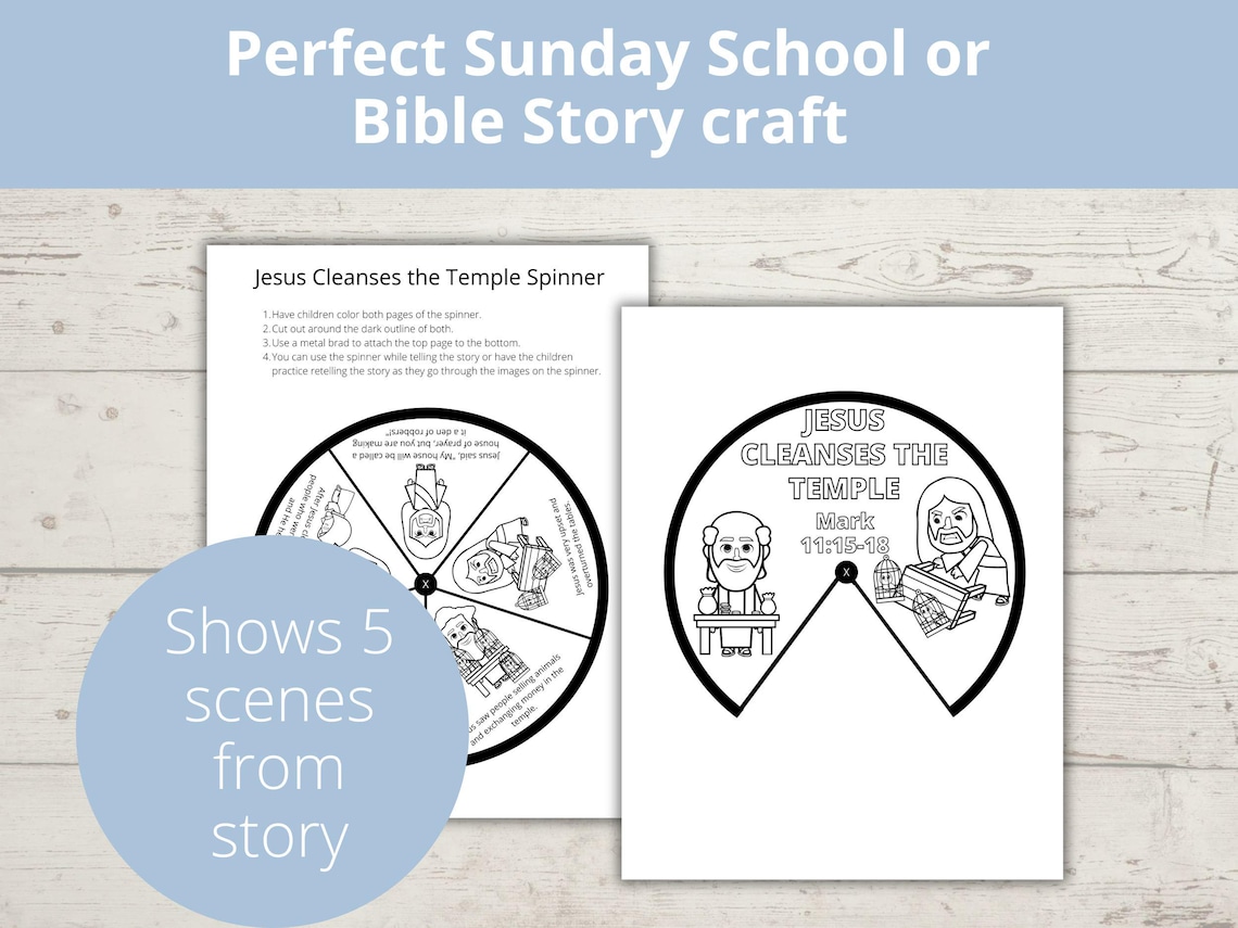 Jesus Cleanses the Temple, Sunday School Craft, Bible Story Activities ...