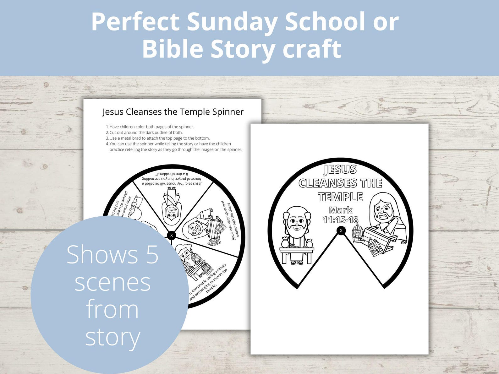 Jesus Cleanses the Temple, Sunday School Craft, Bible Story Activities ...