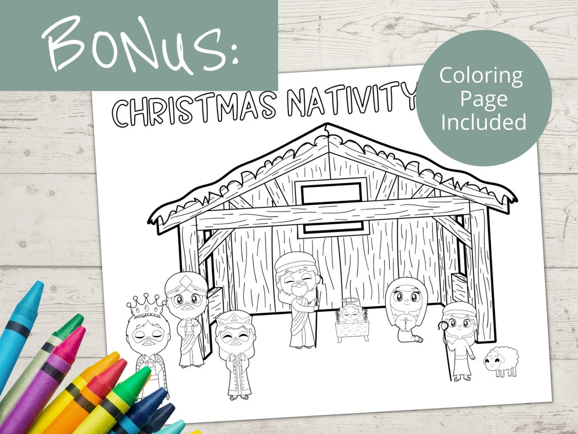 Christmas Nativity for Kids, Church Kids Activity, Bible Activity ...