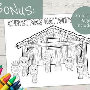 Christmas Nativity for Kids, Church Kids Activity, Bible Activity ...