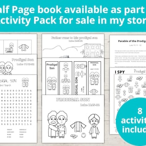 Prodigal Son Craft, Parables of Jesus Printable, Prodigal Son Parable ...