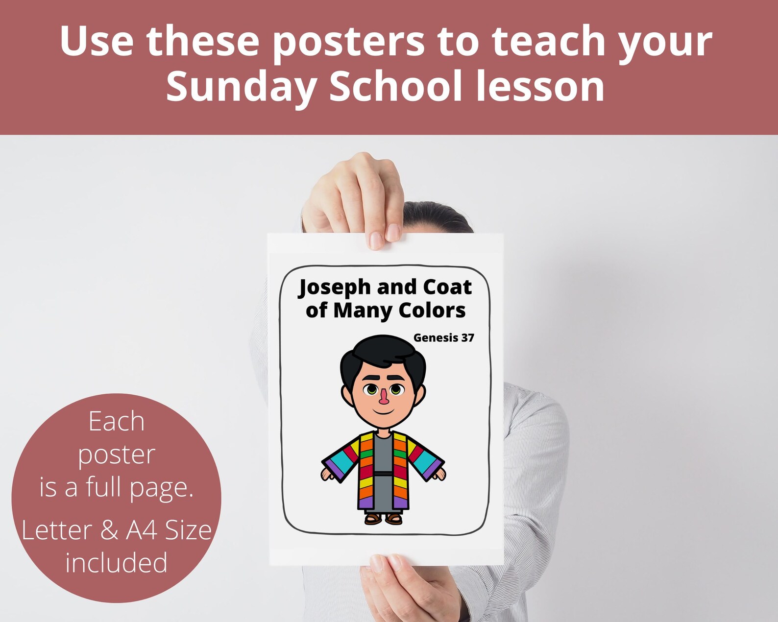 Joseph Coat of Many Colors Bible Story Poster Morning - Etsy