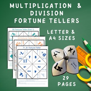 Math Flash Cards, Math Fortune Teller, Times Table, Multiplication ...