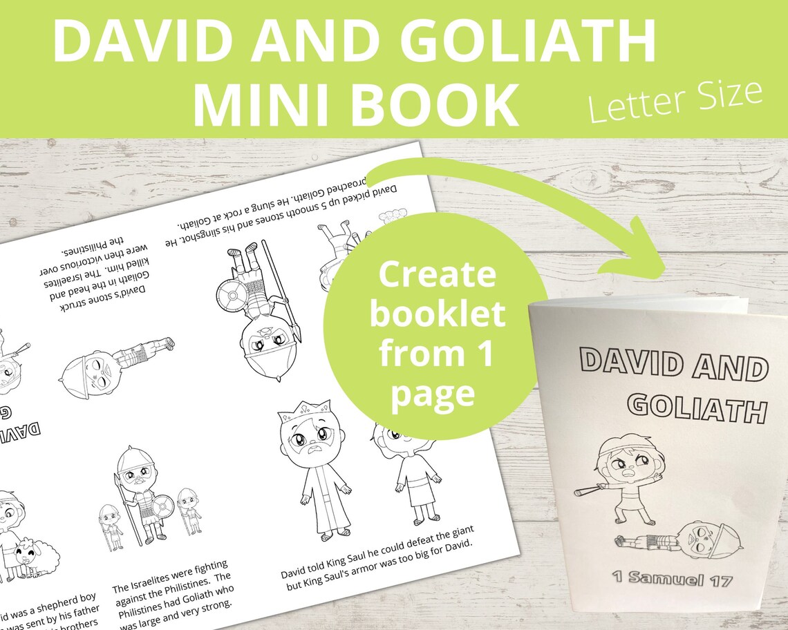 David and Goliath Sunday School Craft Bible Story Activity | Etsy