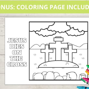 Jesus Dies on Cross, Holy Week Craft, Sunday School Activity, Bible ...