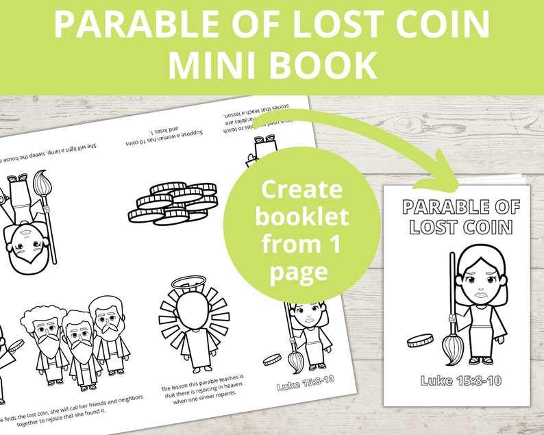 Parable of the Lost Coin Preschool Bible Homeschool Bible - Etsy