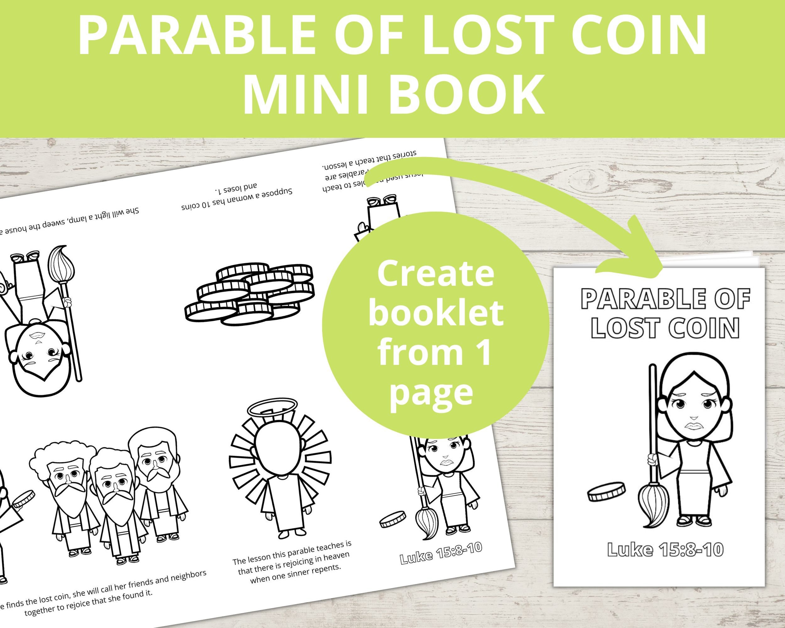 Parable of the Lost Coin Preschool Bible Homeschool Bible - Etsy Australia