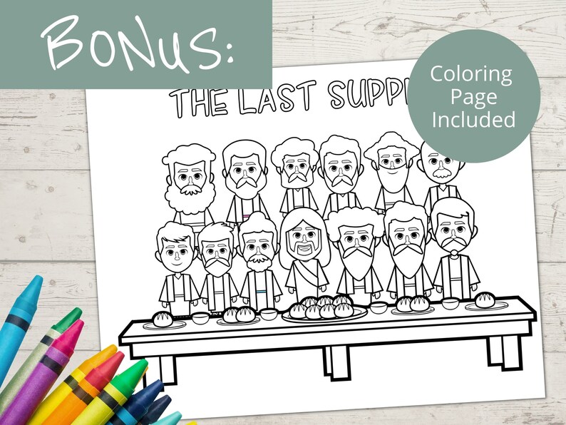 Last Supper Craft, , Bible Activity for Kids, Church Kids Activity ...