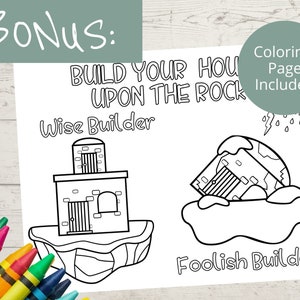 Wise and Foolish Builders Craft, Sunday School Activities, Build Your ...