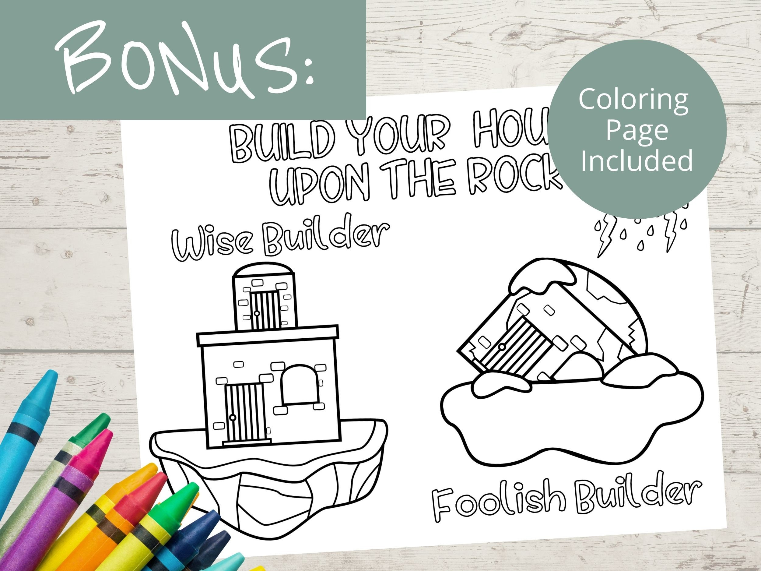 Wise and Foolish Builders Craft, Sunday School Activities, Build Your ...