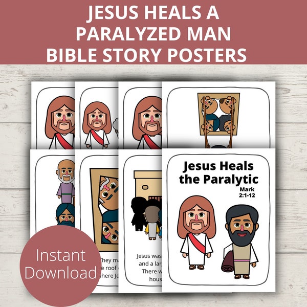 Jesus and Paralyzed Man - Etsy