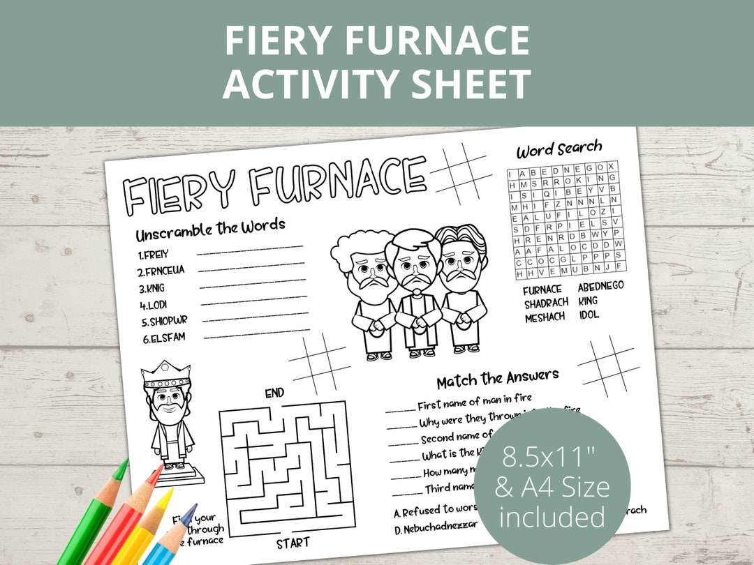 Fiery Furnace, Bible Activity, Shadrach Meshach Abednego, Bible ...
