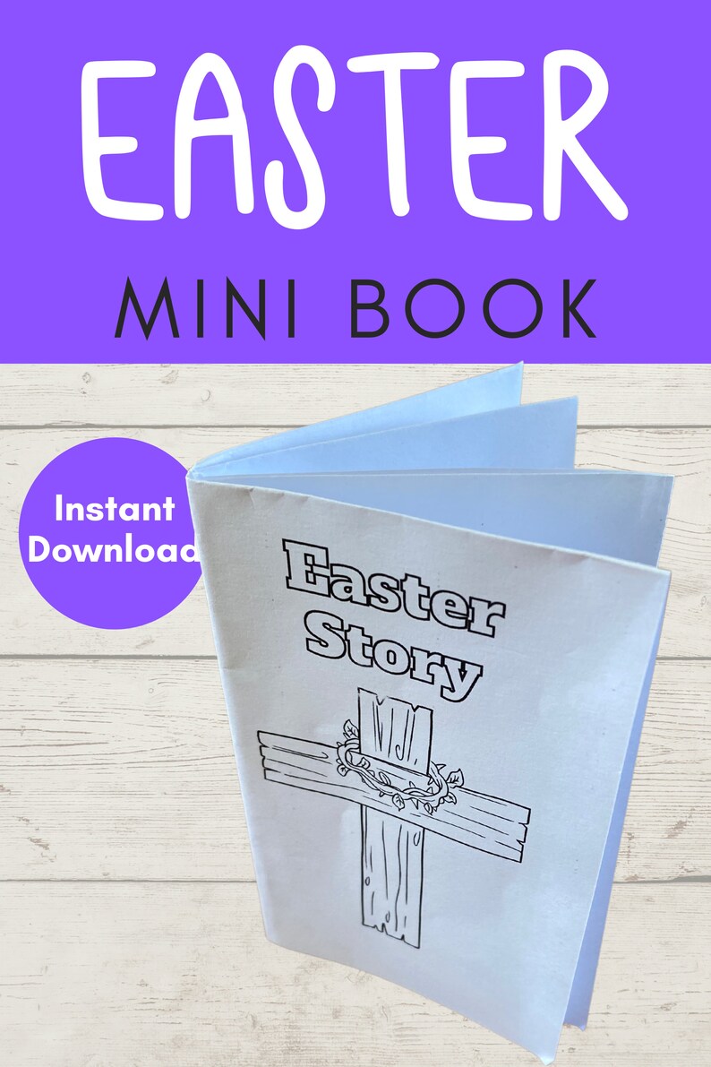 Easter Story Activity for Kids Easter Mini Book Sunday - Etsy