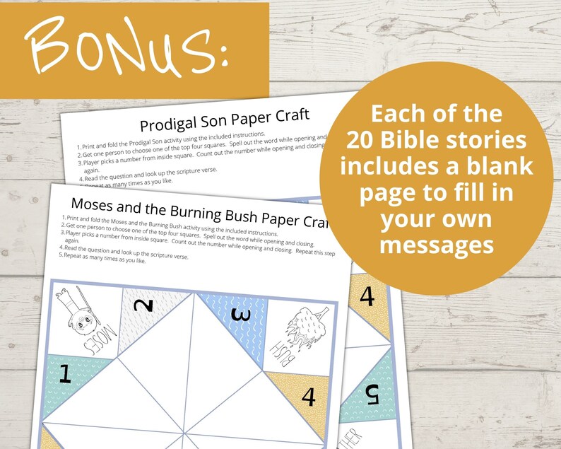 Bible Cootie Catcher, Cootie Catcher for Kids, Bible Story for Kids ...