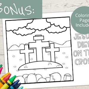 Jesus Dies on Cross, Easter Story Craft, Easter Story Cross, Bible ...