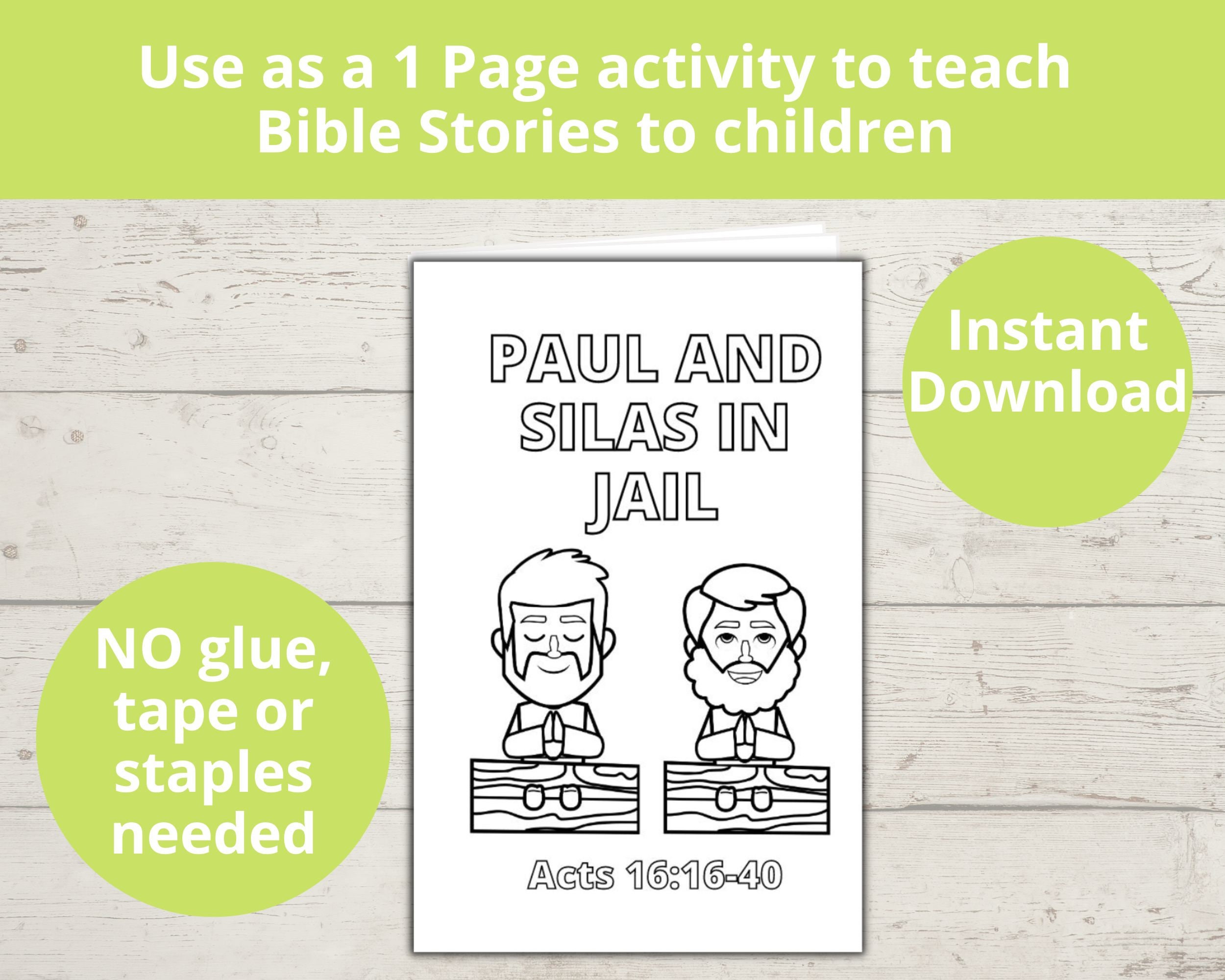 Paul and Silas, Preschool Bible, Paul Bible, Homeschool Bible ...
