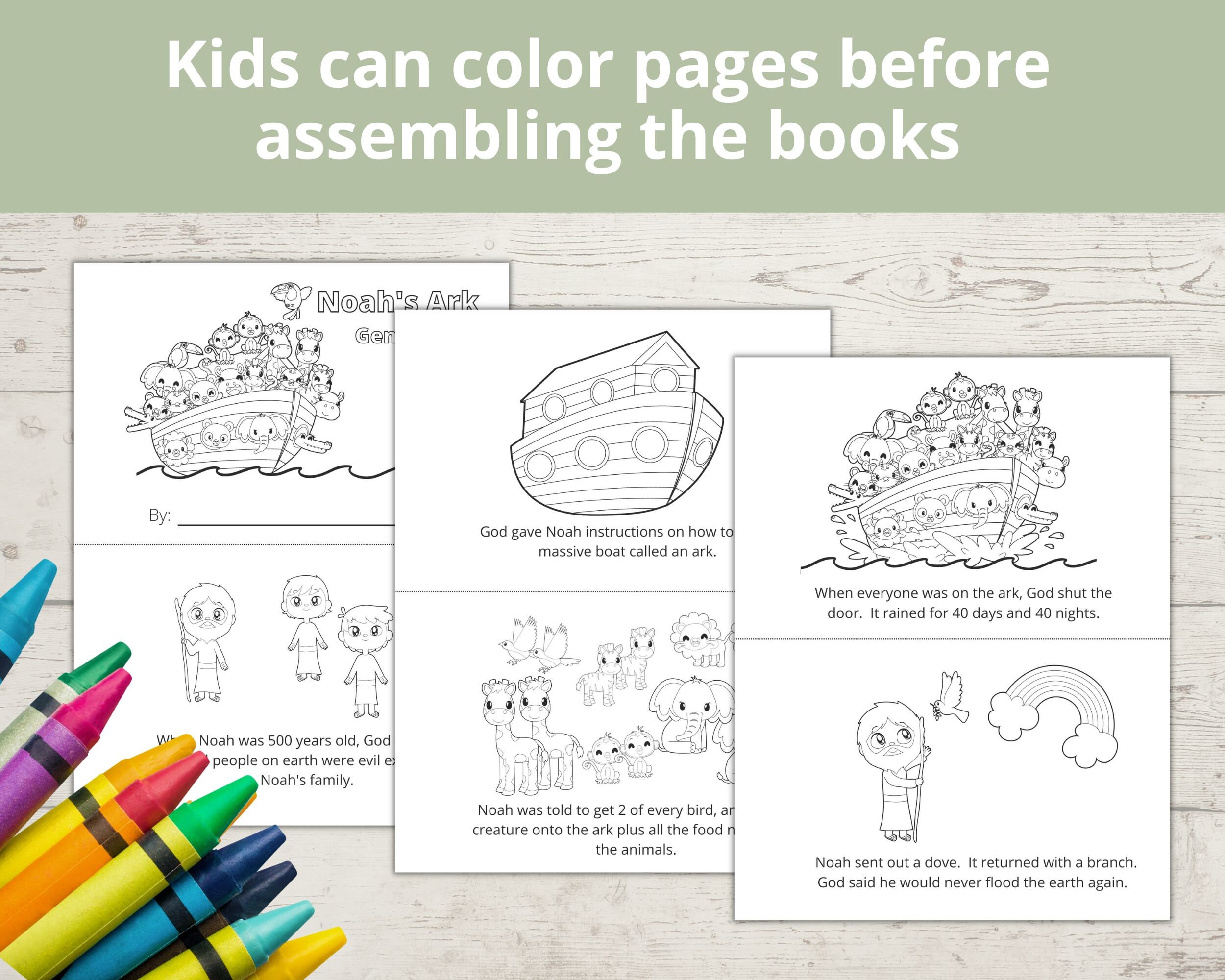 Noahs Ark Craft, Noahs Ark Coloring Pages, Sunday School Craft, Bible ...