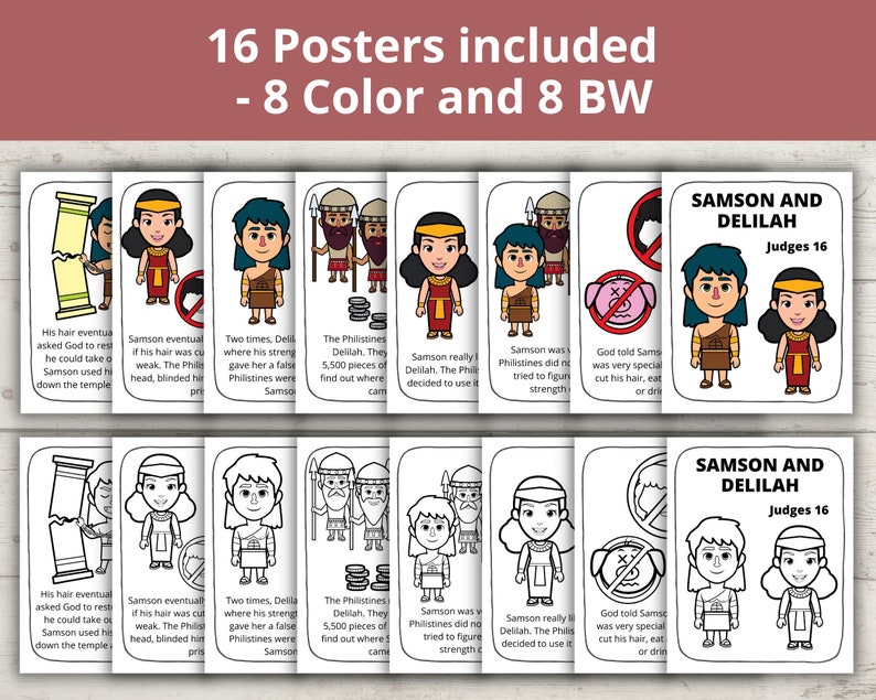 Samson and Delilah, Bible Story Lessons, Samson Bible Activities, Bible ...