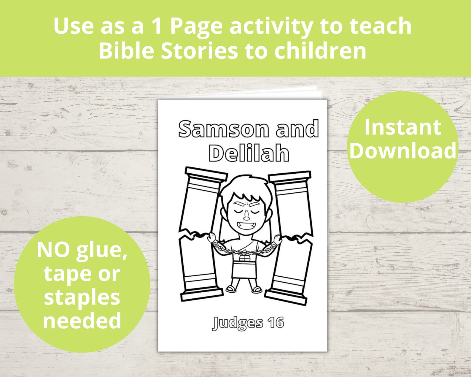 Samson and Delilah, Samson Bible Activities, Preschool Bible ...