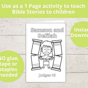 Samson and Delilah, Samson Bible Activities, Preschool Bible ...