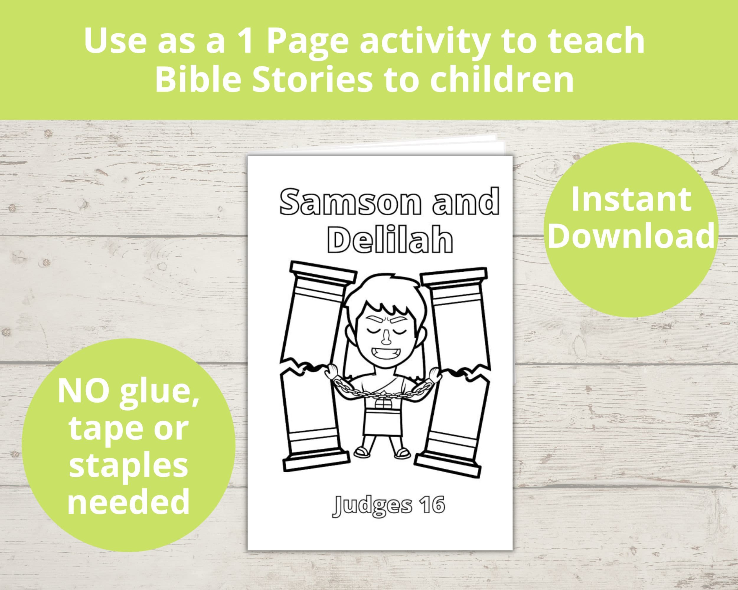 Samson and Delilah, Samson Bible Activities, Preschool Bible ...