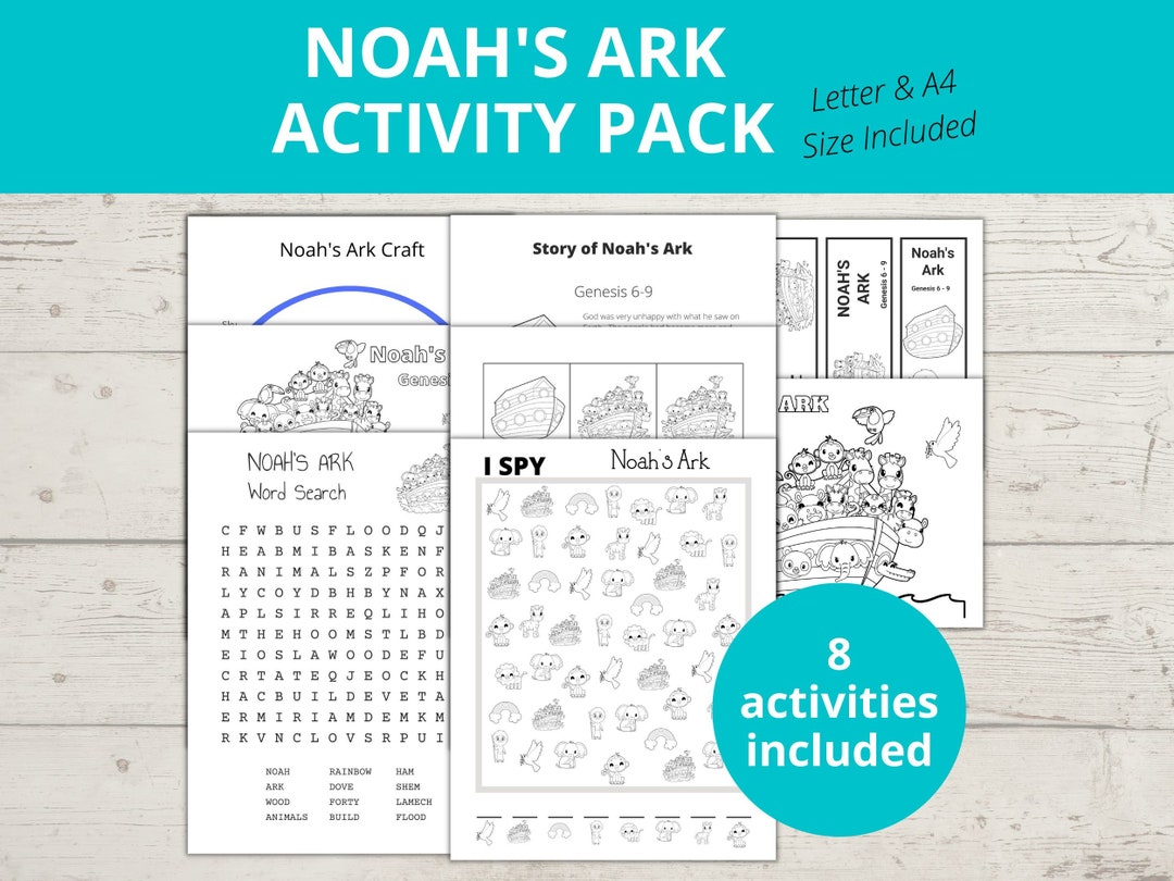 Noahs Ark Craft, Noah's Ark Bible Story Activities, Sunday School Craft ...