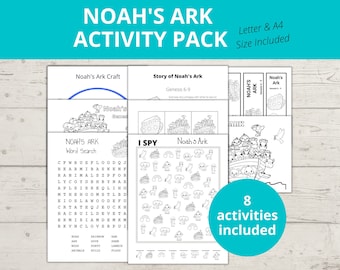 Noah's Ark Bible Lesson Activities Catholic Christian Sunday School ...
