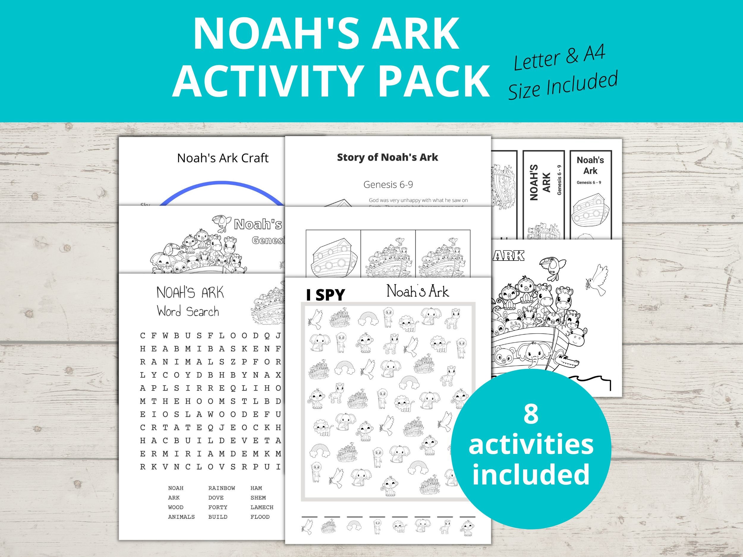 Noahs Ark Craft, Noah's Ark Bible Story Activities, Sunday School Craft ...