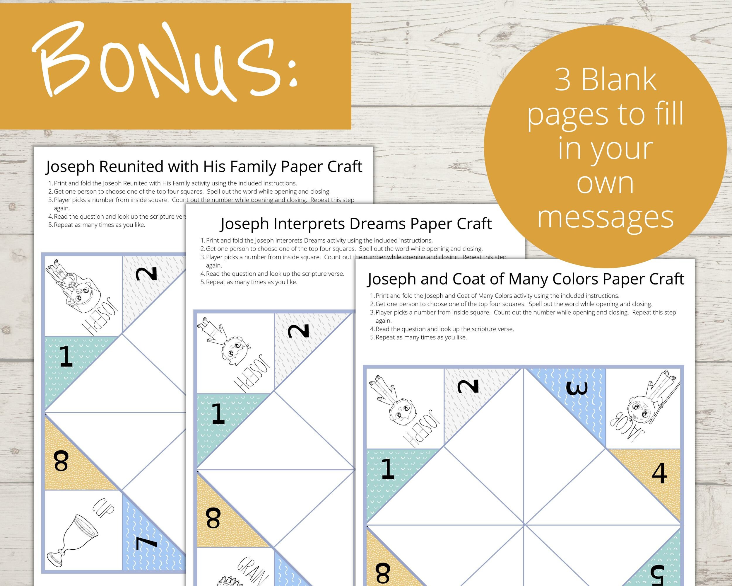 Story of Joseph, Joseph and Coat of Many Colors, Joseph Interprets ...