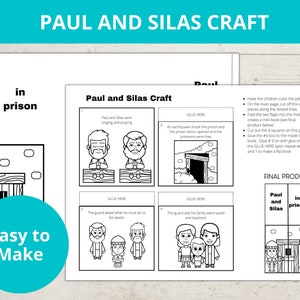 Paul and Silas, Bible Story Crafts, Paul and Silas in Jail, Bible ...