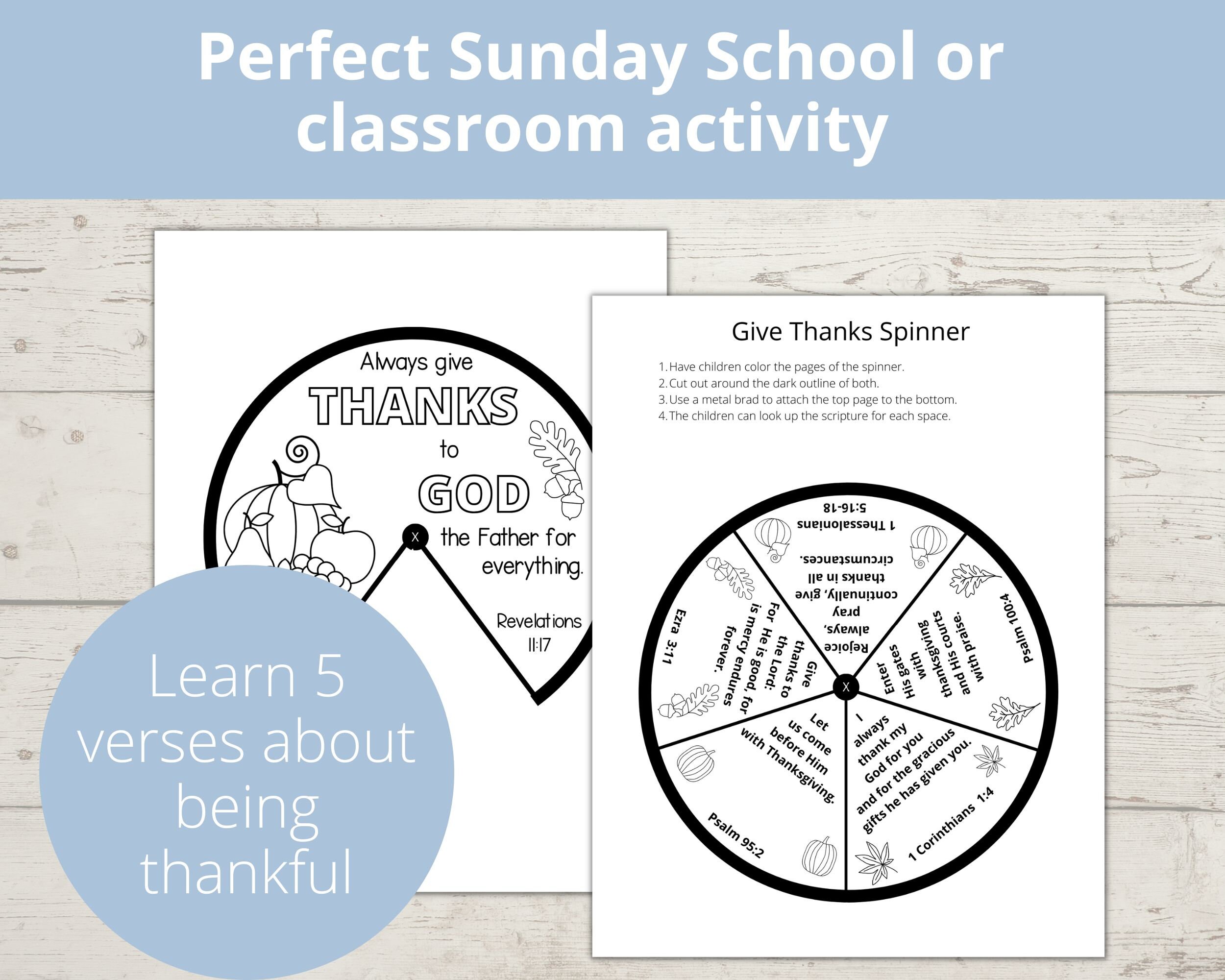 Give Thanks to the Lord, Thanksgiving Activities, Sunday School Craft ...