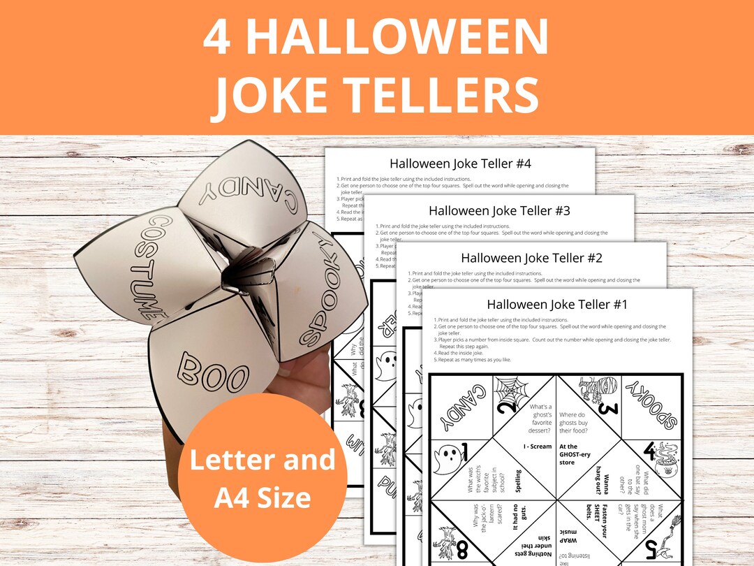 Halloween Joke Teller, Halloween Jokes, Fortune Teller, Cootie Catcher ...