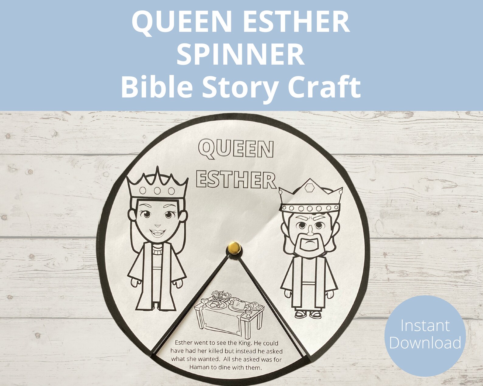 Esther Craft, Queen Esther, Bible Story Printable, Sunday School ...