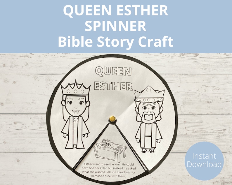 Esther Craft, Queen Esther, Bible Story Printable, Sunday School ...
