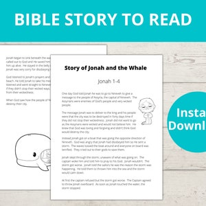 Jonah and the Whale, Bible Story Activities, Sunday School Crafts ...
