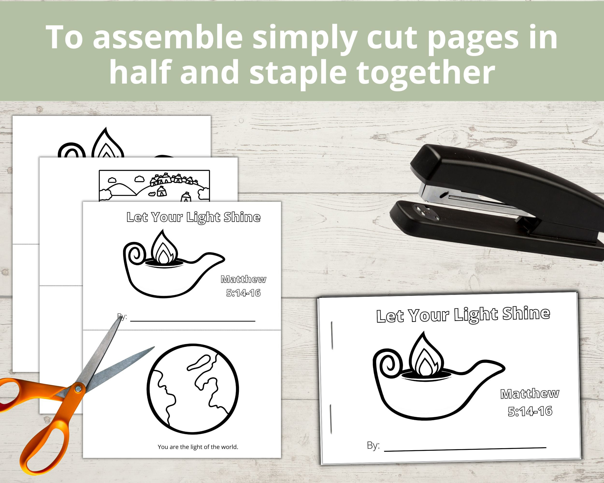 Let Your Light Shine Printable, Sunday School Crafts, This Little Light ...