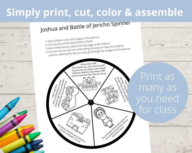 Joshua and the Battle of Jericho, Bible Story Printable, Joshua 6 ...