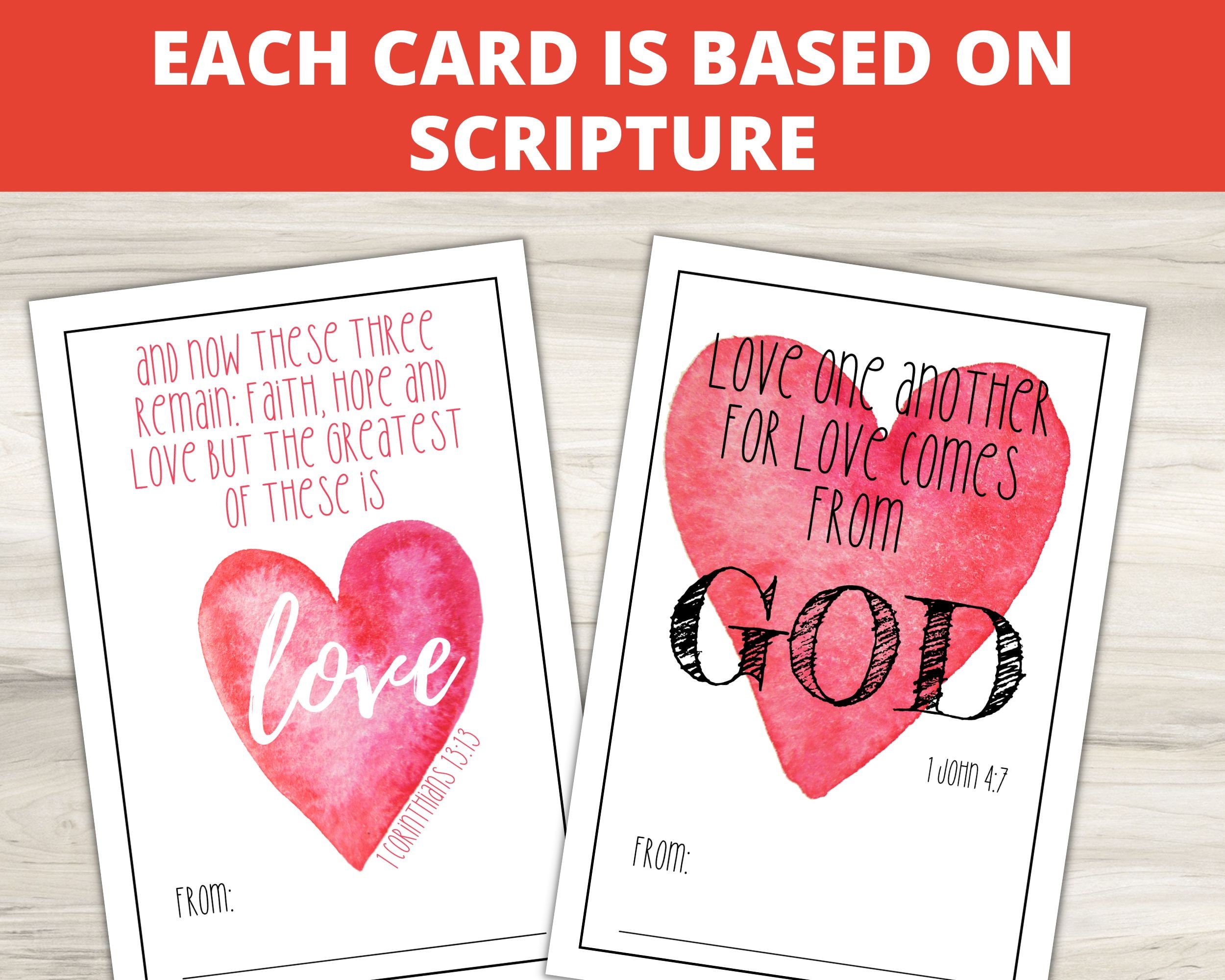 Christian Valentines Card, God is Love Valentine, Scripture Valentine ...